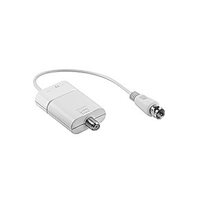 One For All Amplified HDTV Antenna for 1080P 4K Free TV Channels, 60 Miles Long Reception Range, External Signal Booster and 10ft Coax Cable Included, Thin Dual Color Design White/Black, Model 14551