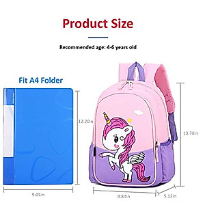 POWOFUN Kids Preschool Kindergarten Backpack Lightweight Cool Cute Cartoon Travel Backpack With Lunch Bag For Boys Girls
