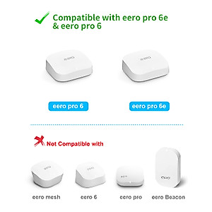 COOLWUFAN Wall Mount Holder for eero Pro 6/6E Home WiFi System - Simple and Sturdy Stand Bracket for Tri-Band Mesh Wi-Fi 6 System (White, 3 Pack)