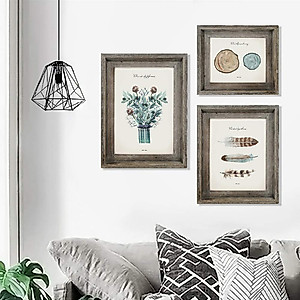IKEREE Rustic Picture Frames 11x14, Farmhouse Shabby Chic Design, Photo Frames with Plexiglass Front for Wall Display…