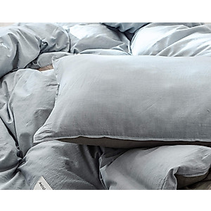 MOON'S SLEEPWARES / Herse Series / [ Sky Blue and Brown, California King Size ] [ 100% Cotton 200 Thread Count ] Duvet Cover Set (Duvet Cover with Two Pillow Cases) SJTDS240x275SB