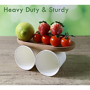 CantaGreen 150 Count 12 OZ Heavy-duty Paper Coffee Cups, White Disposable Cup for Hot and Cold Beverage