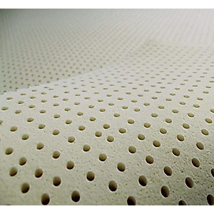 Latex Mattress Topper - Natural Latex with 5 Zones - No Cover (King / 2 inch/Soft)