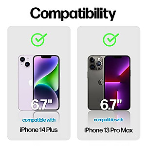 Power Theory Privacy Screen Protector for iPhone 14 Plus, iPhone 13 Pro Max Tempered Glass Anti Spy protection with Easy Install Tray