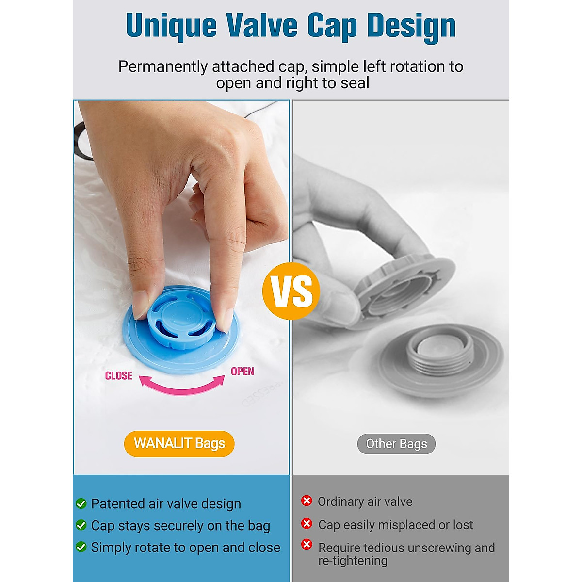 Vacuum Storage Bags with Electric Air Pump, 15 Pack (3 Jumbo, 3 Large, 3 Medium, 3 Small, 3 Roll Up Bags) Space Saver Bag, Vacuum Sealer Bags for Clothes, Blanket, Duvets, Pillows, Comforters, Travel