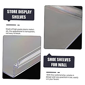DOITOOL 6pcs Home Shoe Floating Collection Sneaker Store Boutiques Shelves Displaying Supplies Shelf Wall Accessories Clear Acrylic Plastic for Stores Shoes Display Showcase