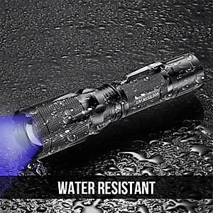 EOWCO UV Flashlight 365nm & 395nm, Ultraviolet Black Light Flashlights, Handheld Zoomable Blacklight Torch Wood's Lamp, Detector for Pet Urine Dry Stains, Resin Curing, Rocks, Scorpions Finder