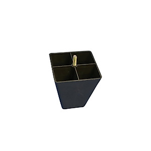 FR Dark Brown Plastic Square 4.5 Inch Leg for Sofas and Recliners, Set of 4