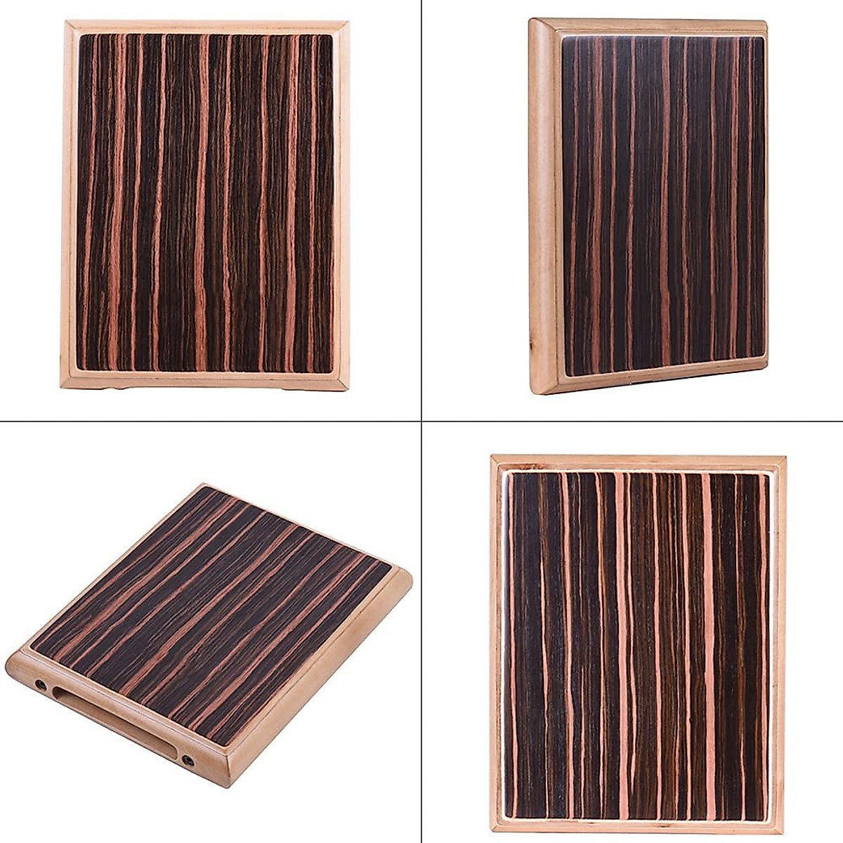 summina Compact Travel Box Drum Cajon Flat Hand Drum Percussion Instrument with Adjustable Strings Carrying Bag