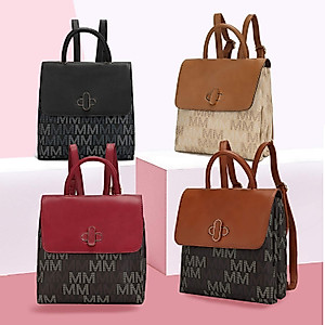 MKF Collection Travel Backpack for Women, Vegan Leather Carry on Backpack Top-Handle Ladies Fashion Bookbag