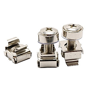 HH FASTENERS M6x16mm Rack Screws M6 Washers M6 Cage Nut Assortment Kit for Server Rack and Cabinet,Pack 50