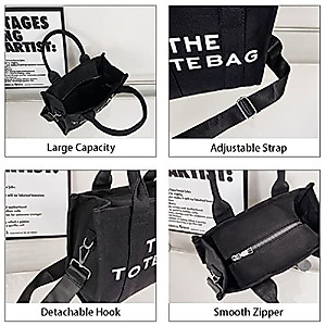 Canvas Tote Bags for Women Shoulder Personalized Top Handle Crossbody Bag with Zipper Adjustable Shoulder Strap Handbag Khaki