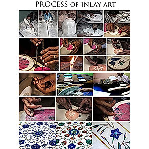 rkhandicrafts 36 x 48 Inches Rectangle Shape Marble Dining Table Top Pink Agate Stone Epoxy Art Reception Counter Slab