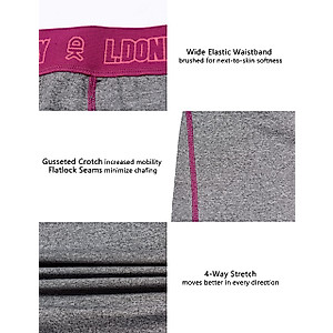 Little Donkey Andy Women's Thermal Underwear Sets Lightweight Warm Base Layers Quick Dry Wicking Top and Bottom for Winter Gray L