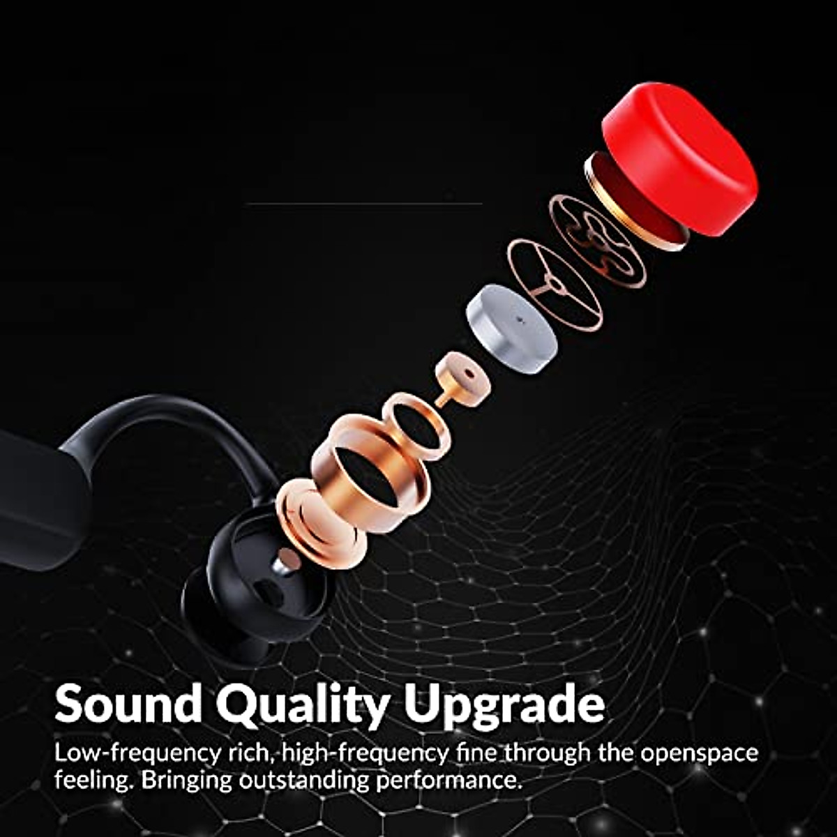 MALEROADS Swimming Headphones IPX8 Waterproof Bone Conduction Open-Ear Sports Headsets Wireless Bluetooth 5.3 with Mic, MP3 Play Built-in 32G Memory Earphones for Running, Cycling