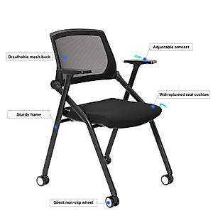 VACYOVKE 20 Pack Folding Chair with 280lb. Capacity Portable Nesting Commercial Seat for School Events Office Picnic Kitchen Conference Waiting Training Room