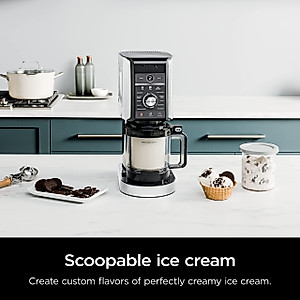 Ninja NC501 CREAMi Deluxe 11-in-1 Ice Cream & Frozen Treat Maker for Ice Cream, Sorbet, Milkshakes, Frozen Drinks & More, 11 Programs, with 2 XL Family Size Pint Containers, Perfect for Kids (Renewed) (Silver)