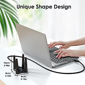 AX1800 USB WiFi 6 Adapter for Desktop PC, Dual Band 5GHz+2.4GHz PC WiFi Adapter with 4x3dBi High Gain Antennas, MU-MIMO, OFDMA, WPA3, Supports Windows 11/10, Magnetic Base Design
