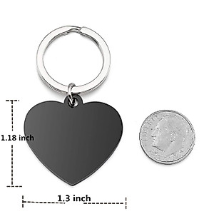 BOPREINA Personalized Custom Photo Picture Keychain Customized Picture Heart Shape Key Chain for Men Women Couple Gifts for Boyfriend Girlfriend Birthday Valentine's Day