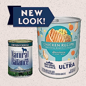 Natural Balance Original Ultra Adult Wet Dog Food, Chicken Formula with Brown Rice, Carrots & Potatoes, 13 Ounce Can (Pack of 12)