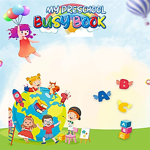 My Preschool Toys Gift for Kids & Toddlers Boy Girls,Reusable Waterproof Busy Book Quiet Book Activity Board Busy Educational Learning Toys Work Book(11 Themes-Style C)