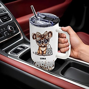 Personalized Dog Tumbler with Central Asian Shepherd Dog’s Name – Custom Travel Coffee Cup 40oz, Travel Coffee Cup, Gift for Mother's day, Father's day, Christmas fN9xUl