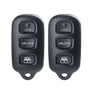 ECCPP HYQ12BBX Keyless Entry Car Key Remote Fob Replacement for 99-2009 for T oyota 4Runner/ 98-1999 for T oyota Avalon/ 01-2007 for T oyota Sequoia (3 Buttons) HYQ12BBX HYQ12BAN HYQ1512Y set of 2