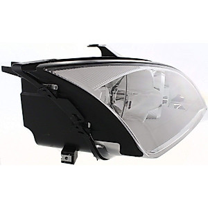 Evan Fischer Headlight Set Compatible with 2005-2007 Ford Focus Left Driver and Right Passenger Side Halogen With bulb(s)