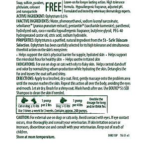 Douxo S3 SEB Mousse 5.1 oz (150 mL) - Relief for Seborrhea in Dogs and Cats (Helps with Oily to Flaky Skin)