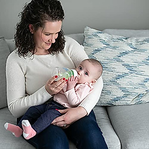 Dr. Brown’s Natural Flow Anti-Colic Options+Wide-Neck Baby Bottle, 5 oz/150 mL, Level 1 Nipple, 1-Pack, 0m+