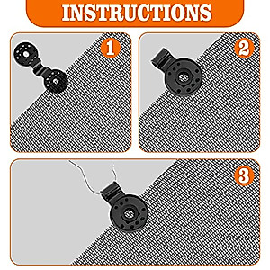 40 Piece Shade Cloth Plastic Clips Round Plastic Black Clips for Sun Shade Net, Anti Bird Netting, Garden Netting, Shade Netting, Shade Fabric Accessories