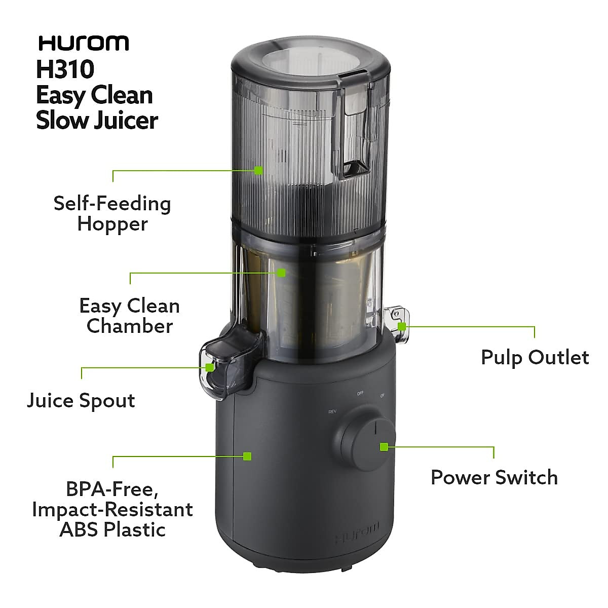 Hurom H310A Personal Self Feeding Slow Masticating Juicer (H310A Lavender)