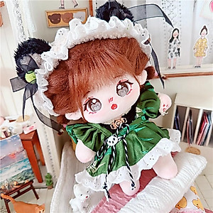 niannyyhouse 20cm Plush Doll Caramel Girl Humanoid Stuffed Body no Attribute 8in Normal Body Wearable Clothing Dress Up Gifts (11-with Skeleton)