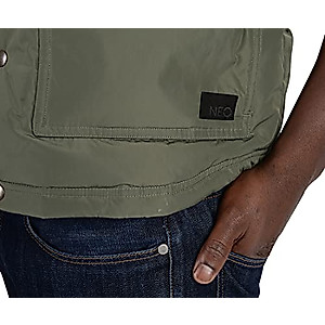 Adidas Mens Utility Down Vest Olive Green M, Color: Olive Green/Black/Off White