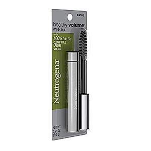Neutrogena Healthy Volume Lash-Plumping Mascara, Volumizing and Conditioning Mascara with Olive Oil to Build Fuller Lashes, Clump-, Smudge- and Flake-Free, Black 02, 0.21 oz