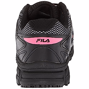 Fila Women's Memory Reckoning 8 Slip Resistant Steel Toe Running Shoe Sr St, Black/Black/KOPK, 10