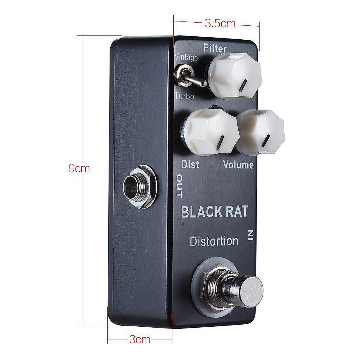 YMUZE Moskyaudio Mini Distortion Guitar Pedal with True Bypass Switch