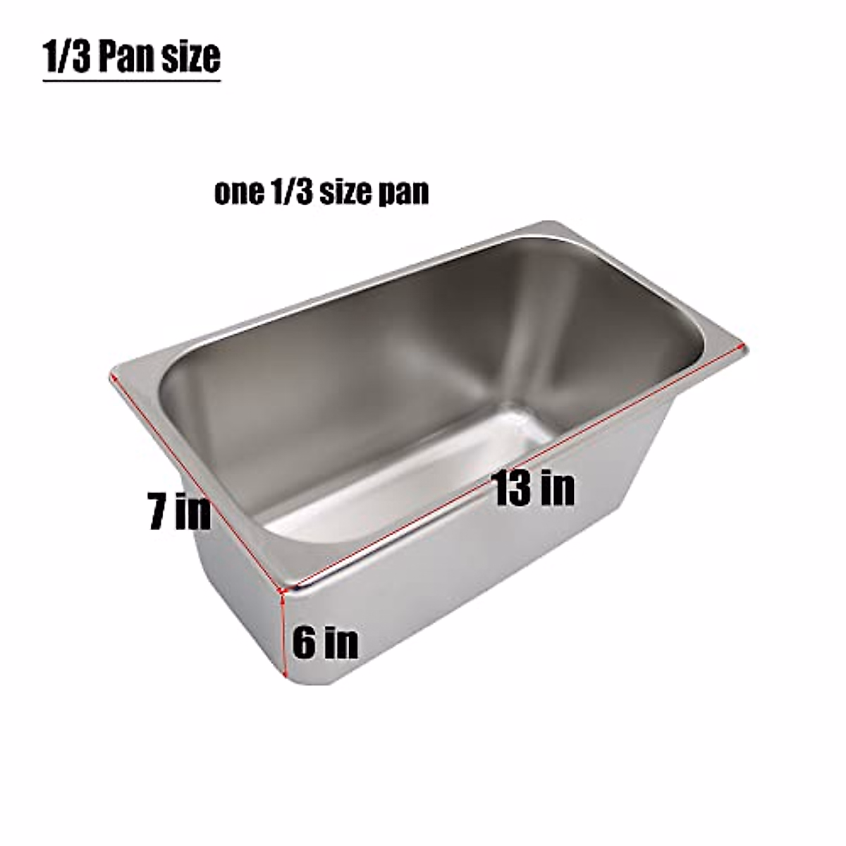 HQHAOTWU 5-Pan Electric Food Warmer Commercial Bain Marie Buffet Stainless Steel Soup Warmer Food Container for Catering Restaurant Canteen with One 1/3 Pan and Four 1/6 Pans