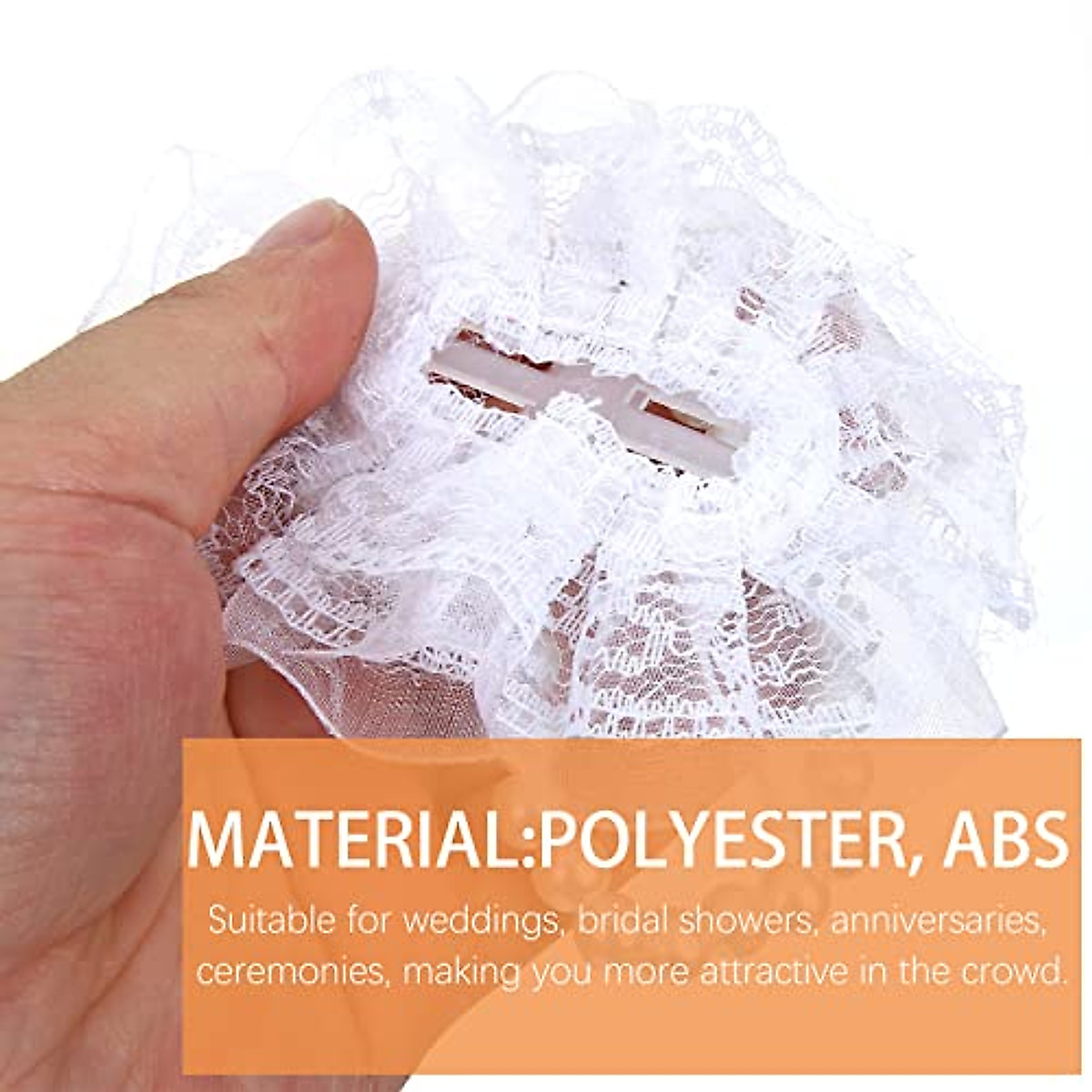 TEHAUX Bridal Wristband Pearl Bracelets Wrist Corsage Bride Accessories 12pcs Wedding Wrist Corsages Pearl Lace Corsage Wristlet Pearl Wedding Wristband Wrist Band for DIY Corsage Manual