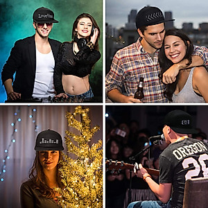 LIOVODE LED Hats,LED Caps Display Message Bluetooth Editable Cool Hat for Party Black