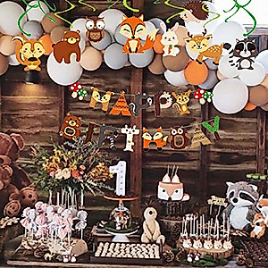 LaVenty Set of 15 Woodland Party Supplies Animal Birthday Banner Woodland Animals Banner Forest Animal Friends Themed Party Decorations Woodland Animals Baby Shower Birthday Party Decorations