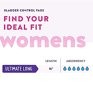 Prevail Plus | Long Length Incontinence Bladder Control Pads | Ultimate Absorbency | 90 Count (2 packs or 45)