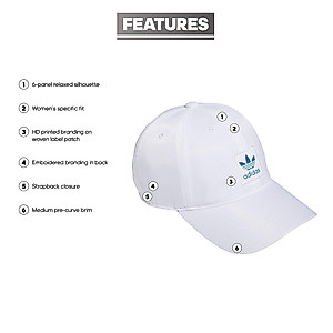 adidas Originals Women's Originals Sleek Strapback, White, One Size