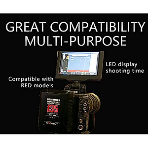 YINCHEM 135Wh V Mount Camcorder Battery with Charger,14.8V 9400mAh Mini Portable Lithium-ion V Lock Battery Equipped with D-tap and USB Port for Camera/DSLR/Smartphone/Tablet