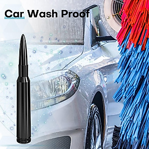 Tecreddy Universal Bullet Antenna Car Vehicle Replacement Antenna Compatible with Ford F150 F250 F350 Super Duty Raptor Dodge RAM 1500 2500 3500, Black