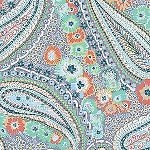 Vera Bradley Women's Cotton Wide Lanyard, Citrus Paisley - Recycled Cotton, One Size