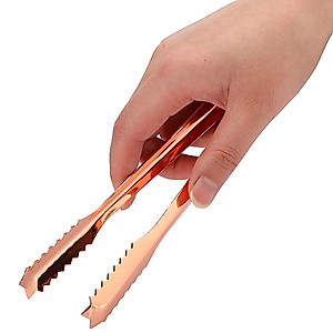 Ice Clip Food Clip for Grabbing Ice for Restaurant(Copper-plated ice clip)