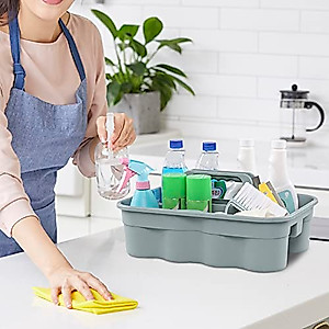 Cinkyou 4-Pack Commercial Deluxe Carry Caddy, Plastic Cleaning Tool Caddy