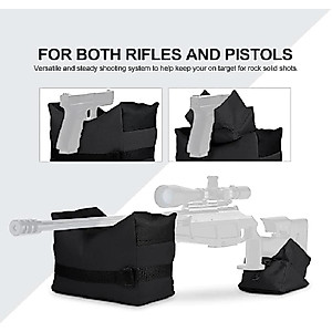 Tactical Mak Grips Shooting Rest Bags for Precision Outdoor Shooting Front & Rear Support Stand Holders for Gun Hunting Target Sports Camera Bean Bag Front & Rear Support - Unfilled