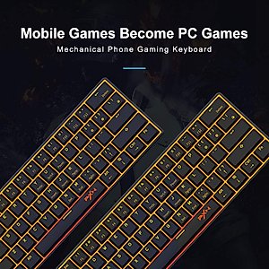 PXN K30 60% Mechanical Keyboard Wireless Mobile Gaming Keyboard Backlit Wired LED Mini Compact Keyboards Compatible with Android PC Laptop (Black)